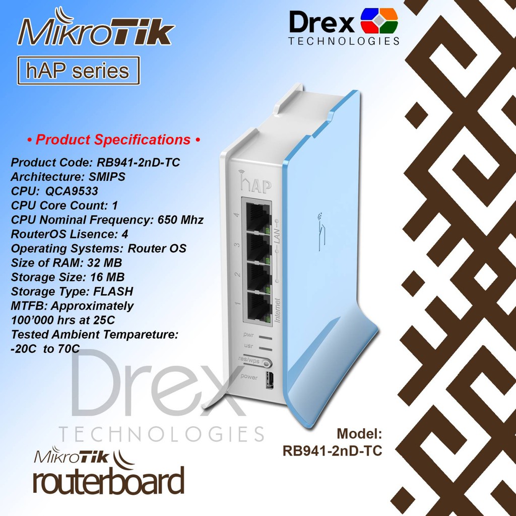 Mikrotik Haplite RB941-2nd-TC Mikrotik Routerboard | Shopee Philippines