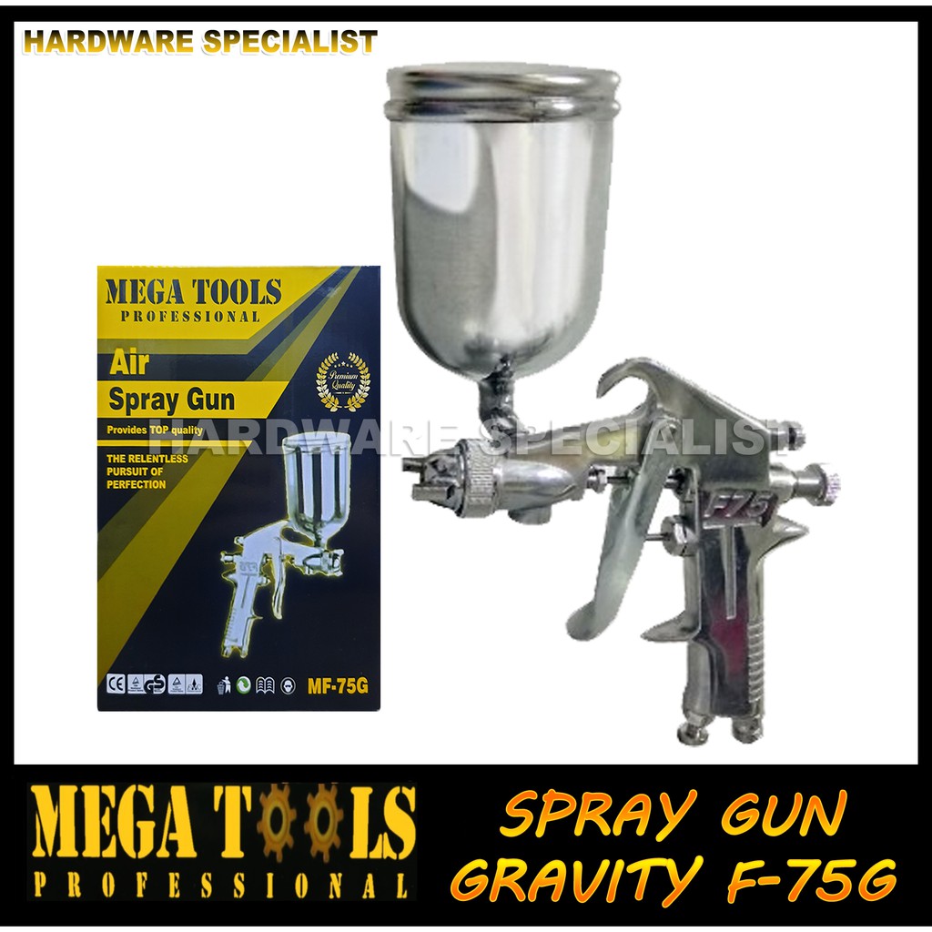 Spray Gun Gravity Type F-75G Mega with Accessories | Shopee Philippines