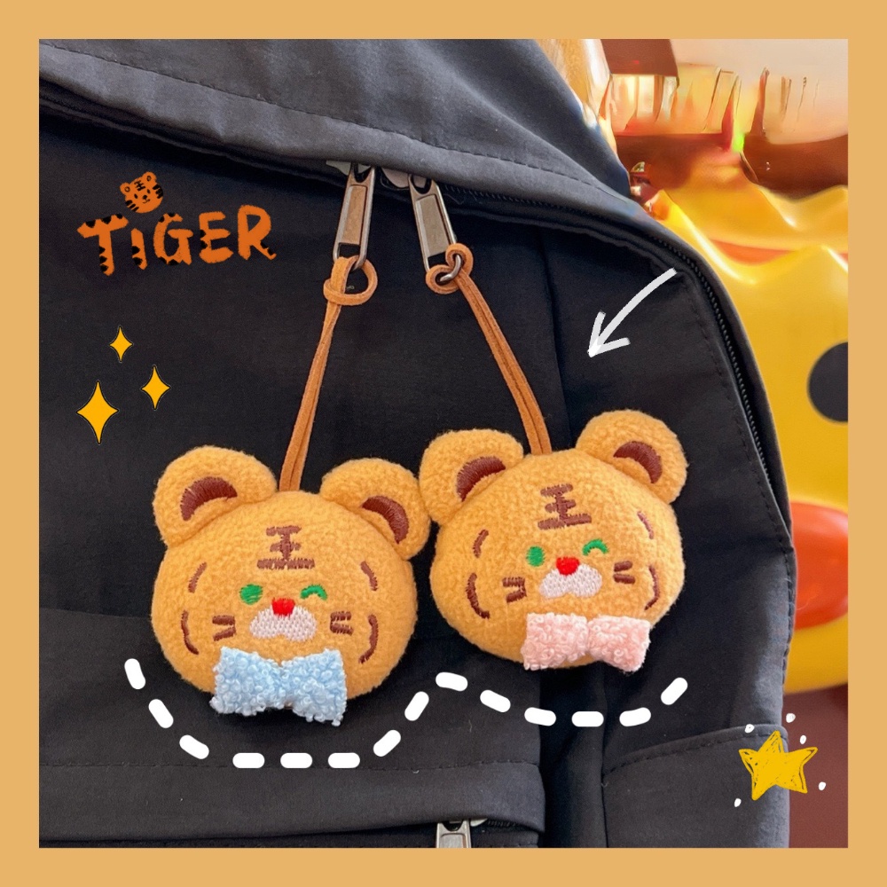 YoYo Keychain Cute Tiger Plush Lover Bag Accessories DIY Girl Student ...
