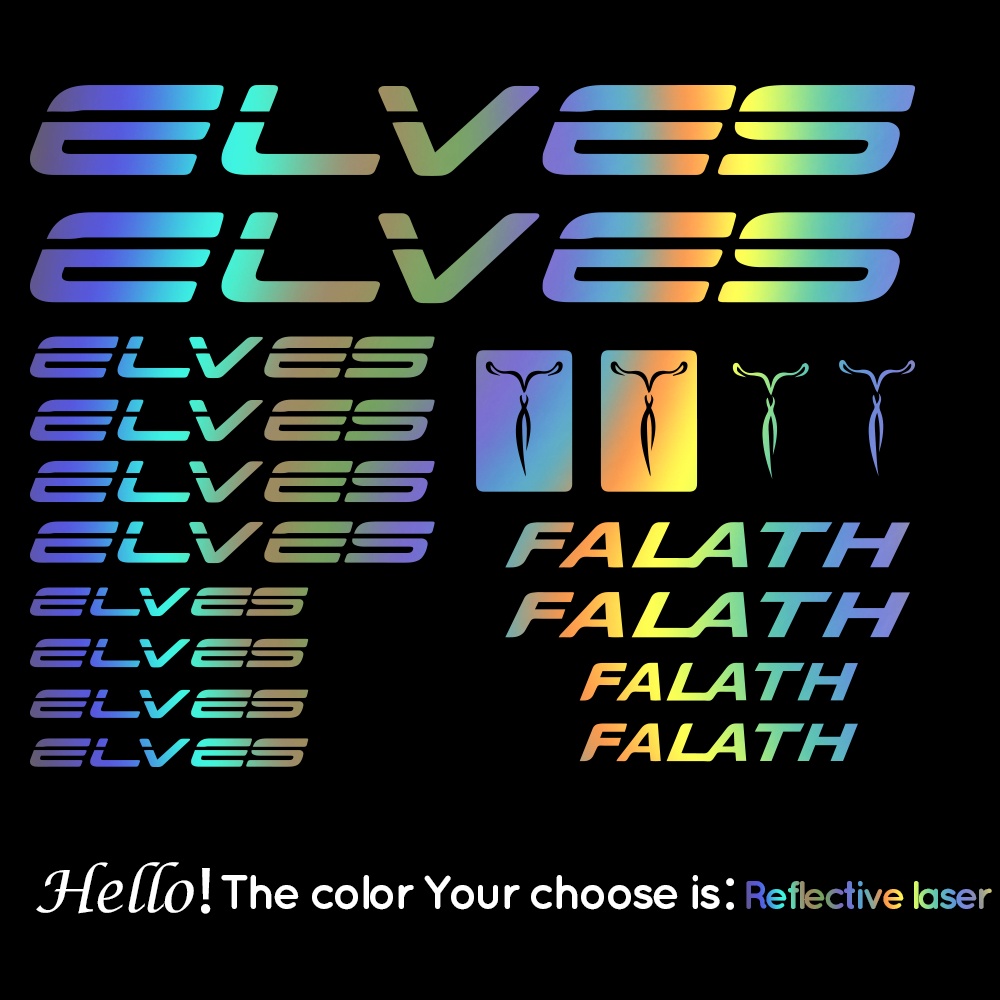 ELVES Bike Frame Vinyl Sticker Decal for Mountain Bike and Road Bike ...