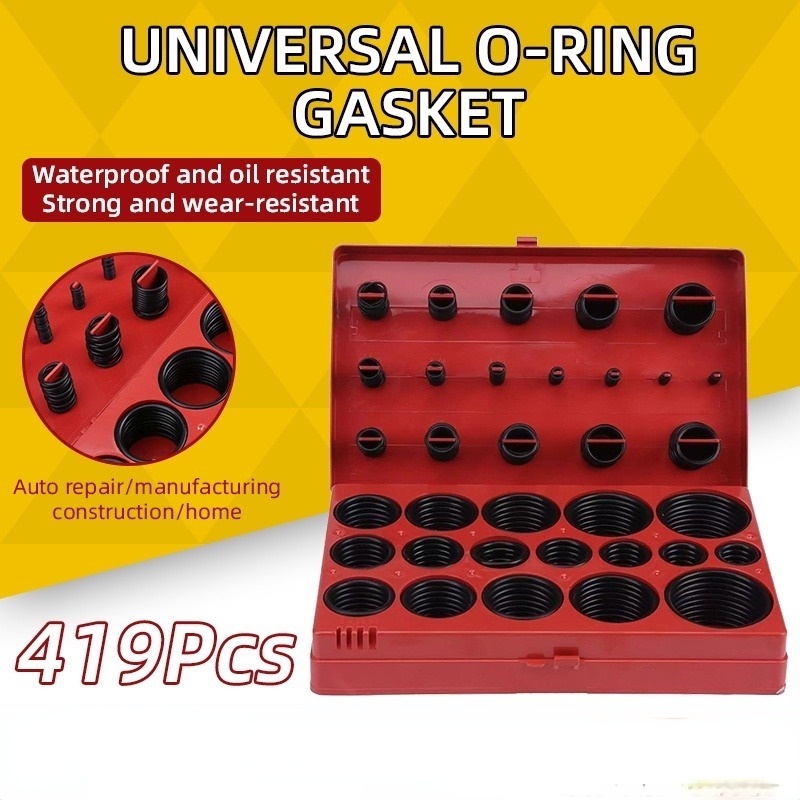 419pcs Rubber Oring Set O-Ring Kit Seal Gasket Universal Rubber Washer ...