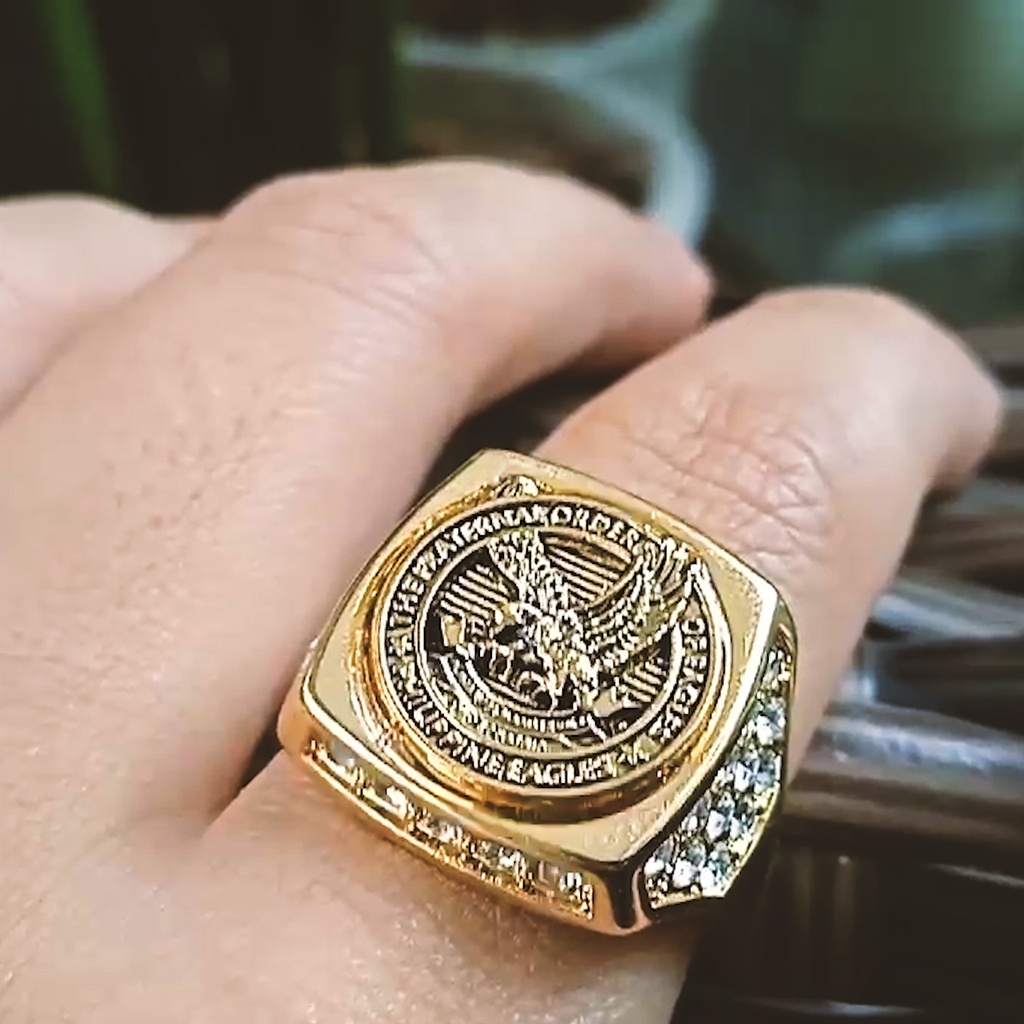 TFOE PE ATE ladies/Kuya mans Ring with shiny gems aroud ring sides ...