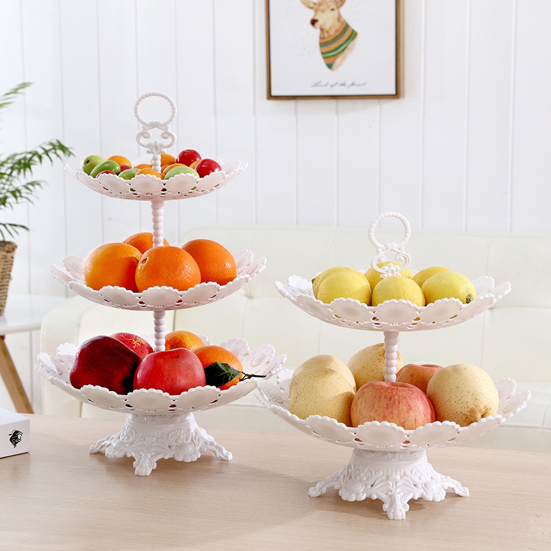2/3 Layer Fruit Plate Cake Display Stand Party Serving Platter ...