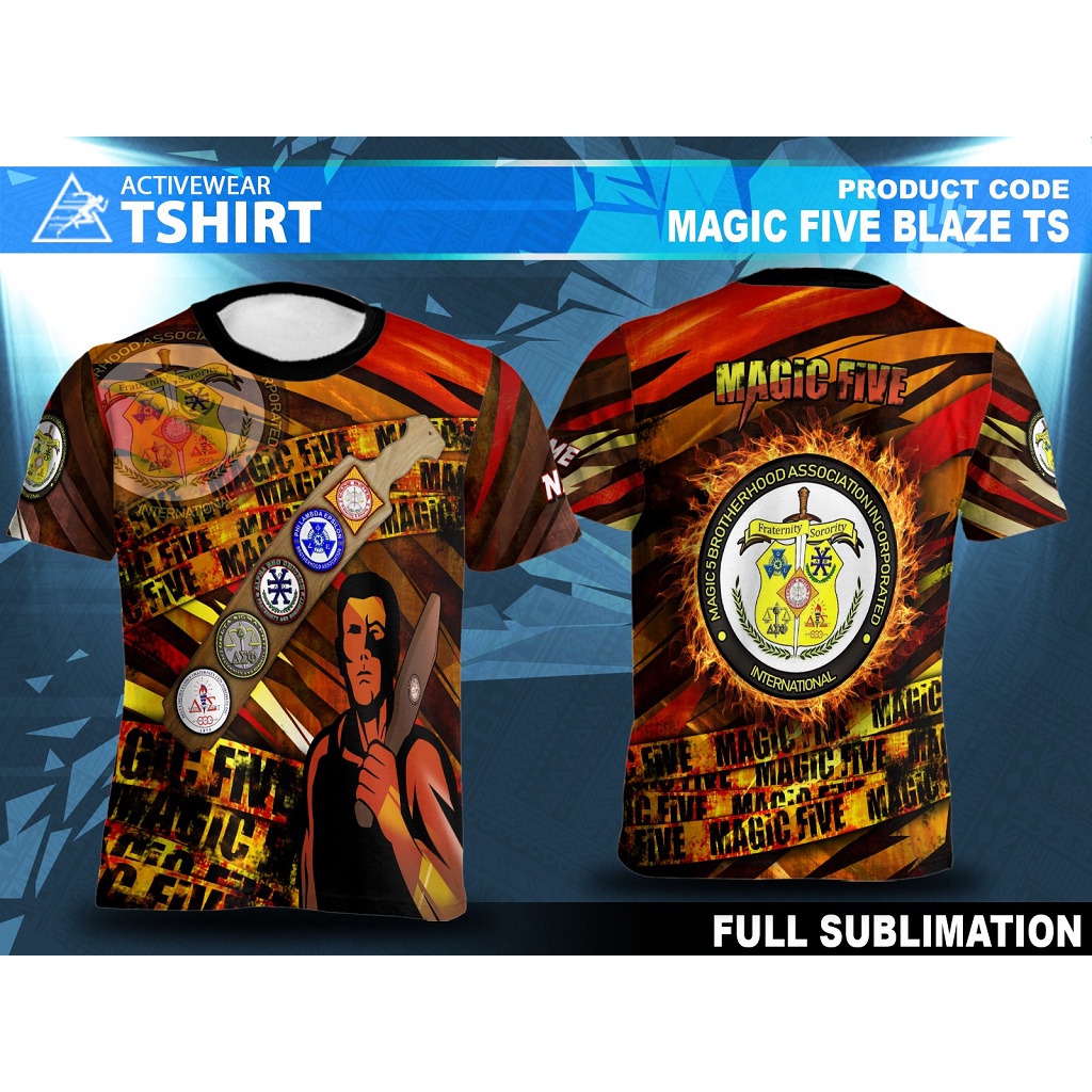 Magic Five Tshirt Frat Shirt Full Sublimation By Team Parak for Men ...