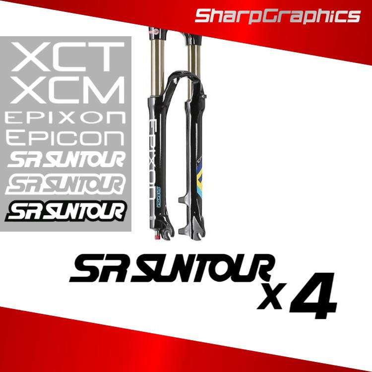 SR Suntour Epicon Epixon XCT XCM Bike Fork Brand Sticker Decal | Shopee ...