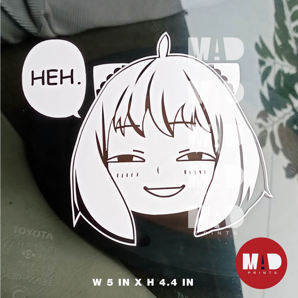 ANIME - Spy x Family - Anya Heh Grin Smile Car Decal Sticker | Shopee ...
