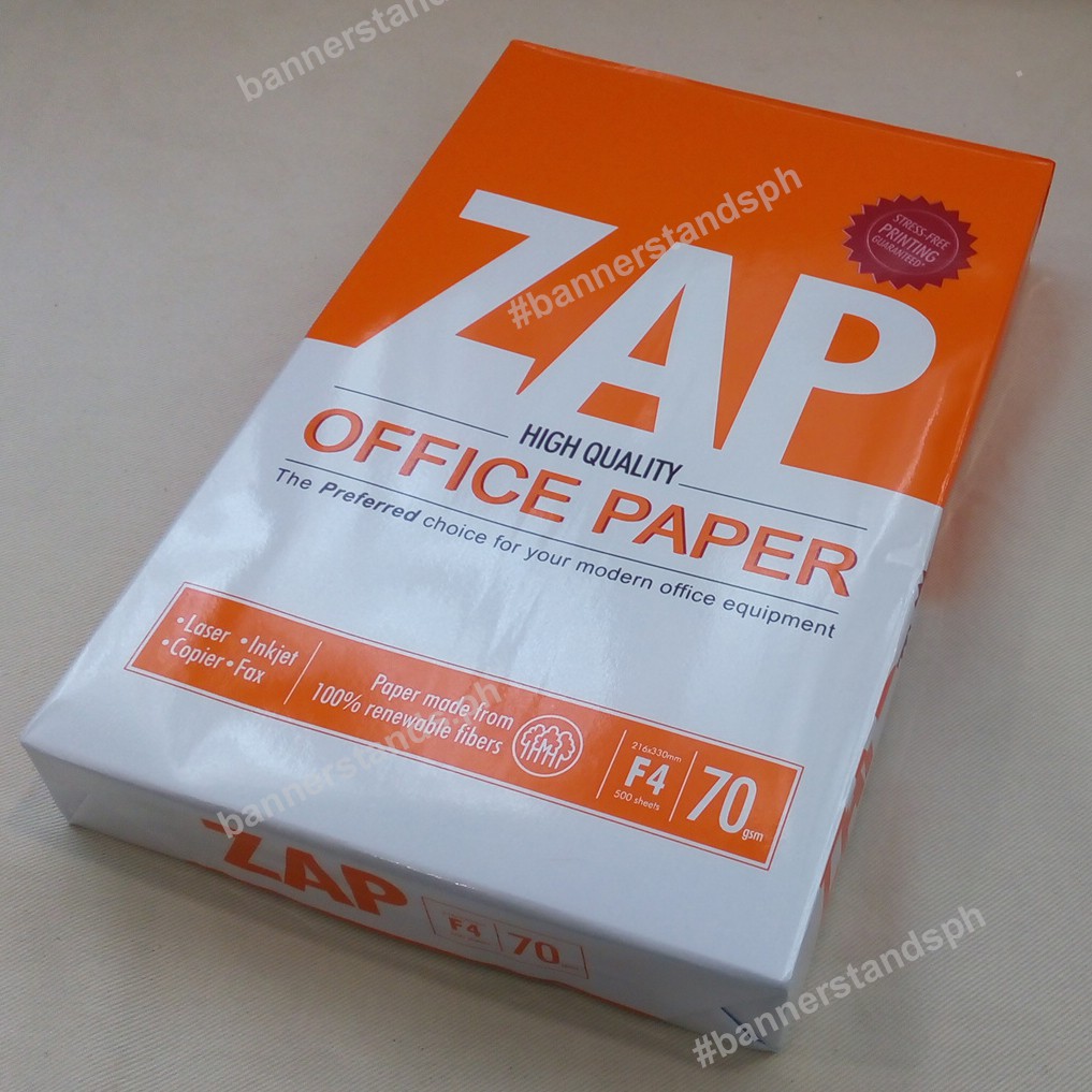 70gsm ZAP Copy Paper Legal Long Subs 20 Office Printer Paper 1 ream 500 ...