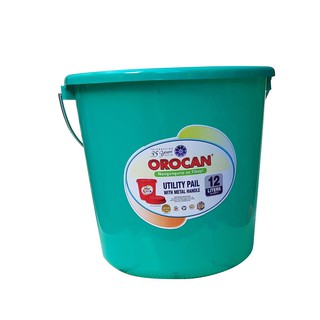 Orocan Utility Pail / Water Drum with Comfort Grip Handle 12 Liter 6003 ...