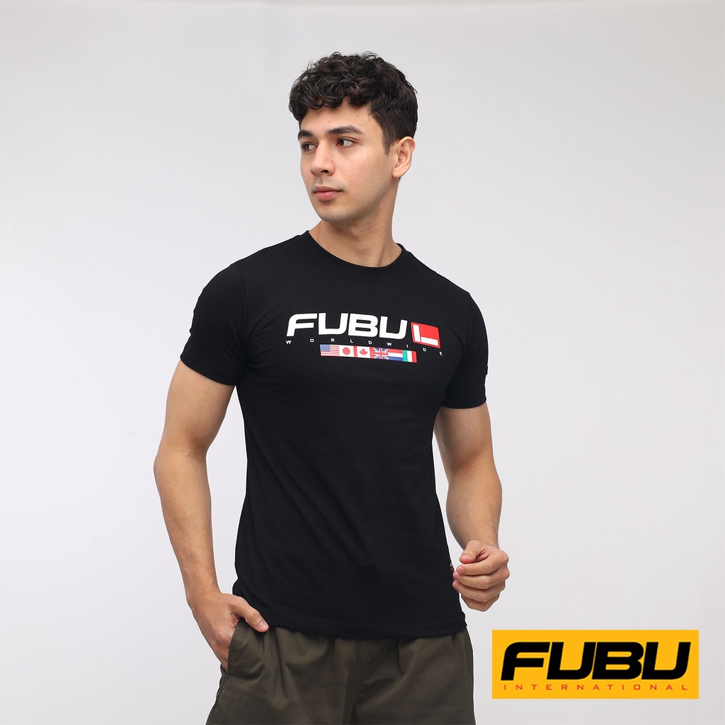 Fubu Round Neck Muscle Fit FBT01B-3035 (Black) | Shopee Philippines