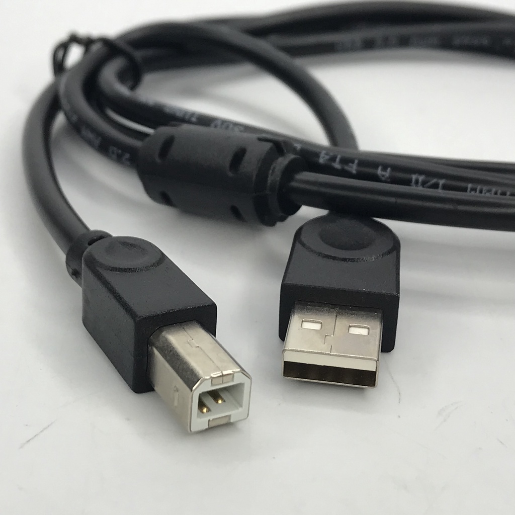 PRINTER CABLE 1.5M USB 2.0 HIGH SPEED, TYPE A MALE to TYPE B MALE ...