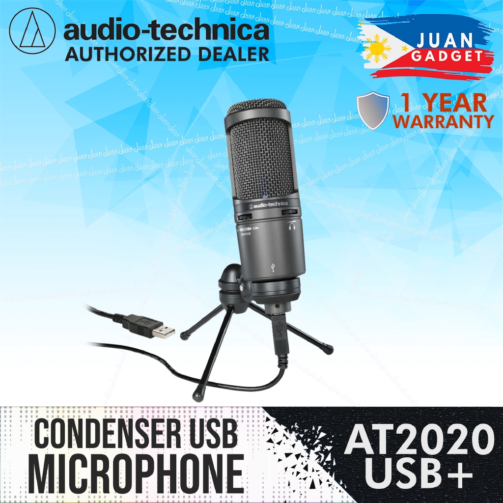 Audio Technica AT2020USB+ Cardioid Condenser USB Microphone | Shopee ...