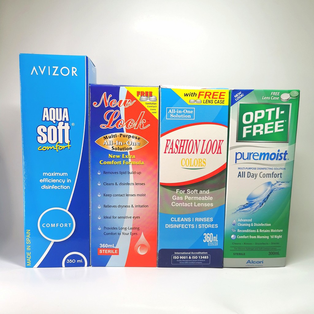 Contact lens solution/ New look / Fashion look / Aquasoft / All Comfort ...
