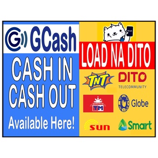 2in1 GCASH CASH IN+LOAD SIGNAGE LAMINATED | Shopee Philippines