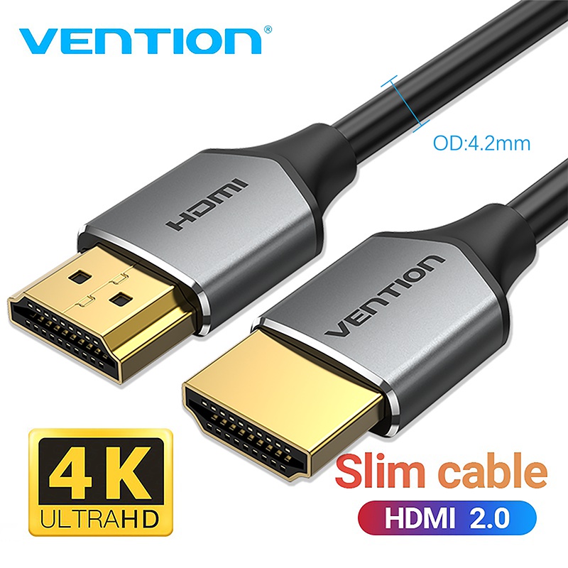 Vention Ultra Thin HDMI Cable 4K 60Hz HDMI2.0 Cable for PC Xbox Gaming ...