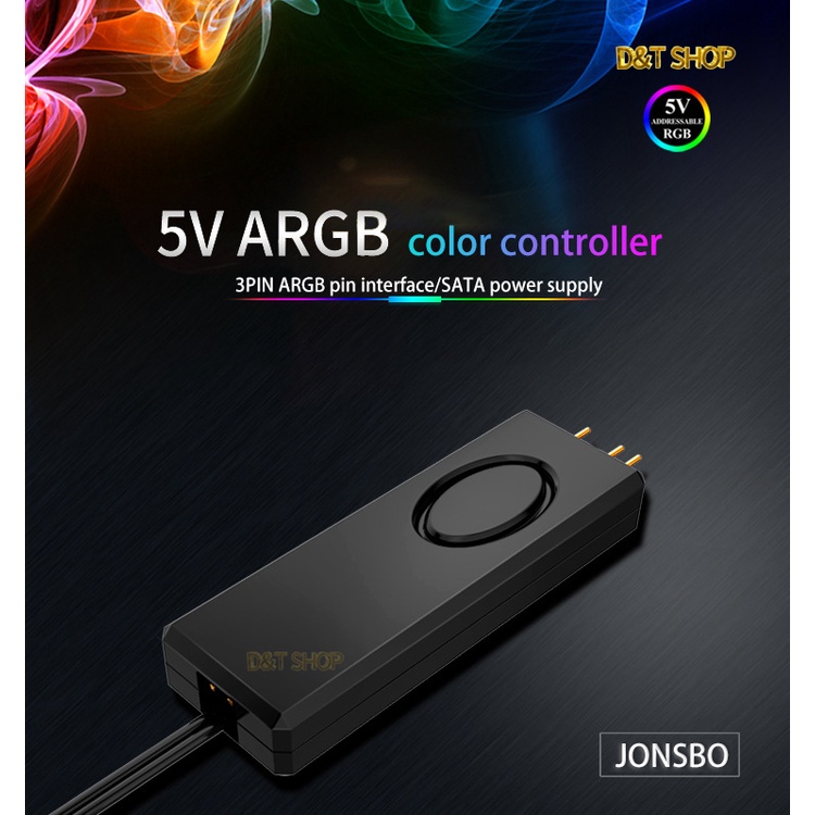 Jonsbo 5V 3PIN controller ARGB magic color manual adjustment light ...