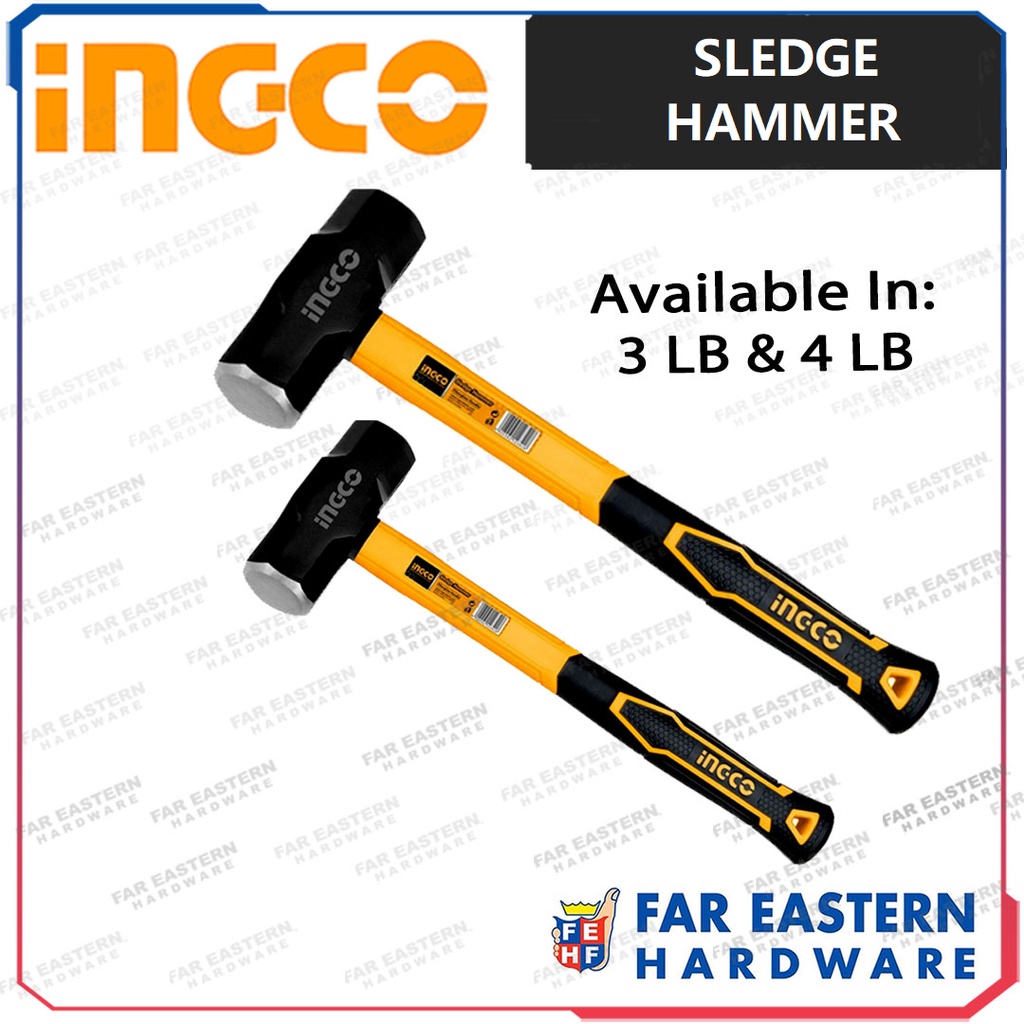 INGCO Sledge Hammer 3lbs | 4lbs INHT | Shopee Philippines