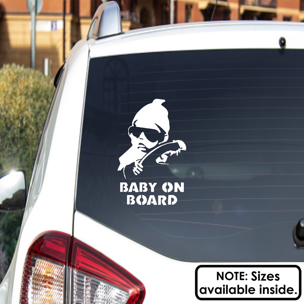 Baby Driver On Board Car Sticker Boy Printed Gift for Dad Car Decals ...