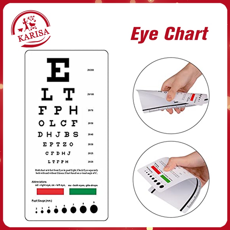 Eye Chart Test Chart Snellen Eye Chart White For Eye Exams | Shopee ...
