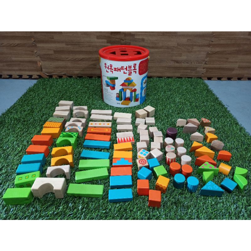 Wooden Pattern Blocks 94pcs | Shopee Philippines