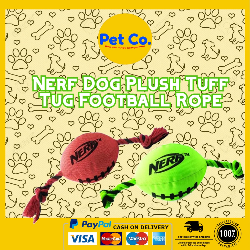 Nerf Dog Plush Tuff Tug Football Rope | Shopee Philippines
