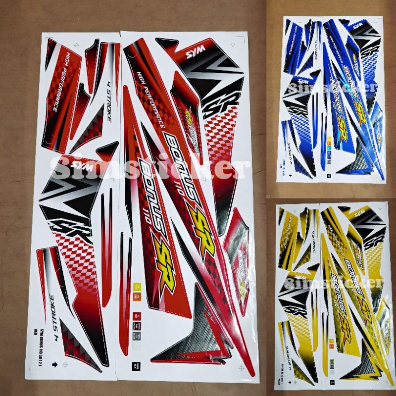 SYM BONUS 110 SR (2),BODY STICKER | Shopee Philippines