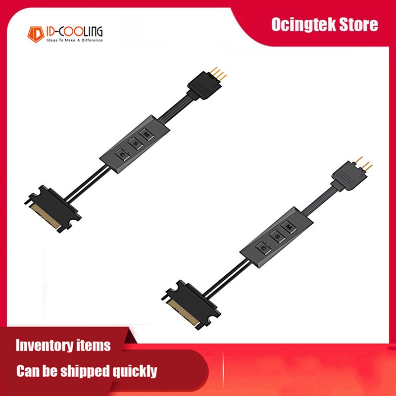 ID-COOLING RC-ARGB/RGB lighting controller Three-key control 12V 4PIN ...