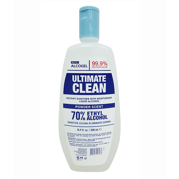 BENCH/ Alcogel Ultimate Clean Alcohol Solution 500ml | Shopee Philippines