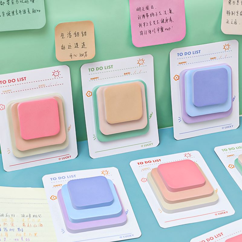 90 Sheets Color Sticky Notes School Students Office Stationery Planner ...