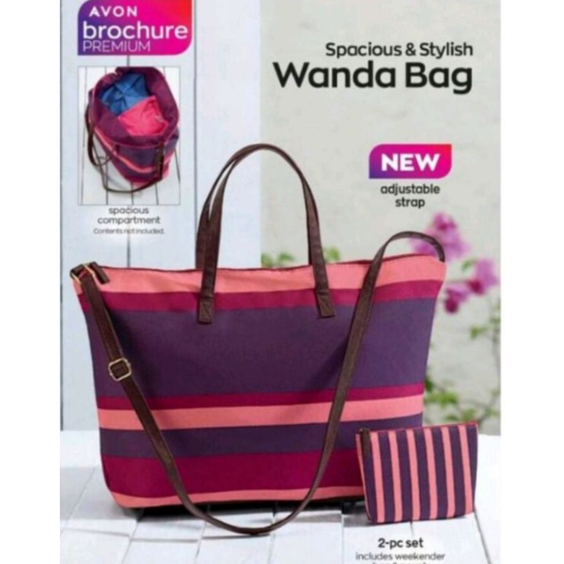 Avon WANDA OVERNIGHT SHOULDER BAG and POUCH | Shopee Philippines