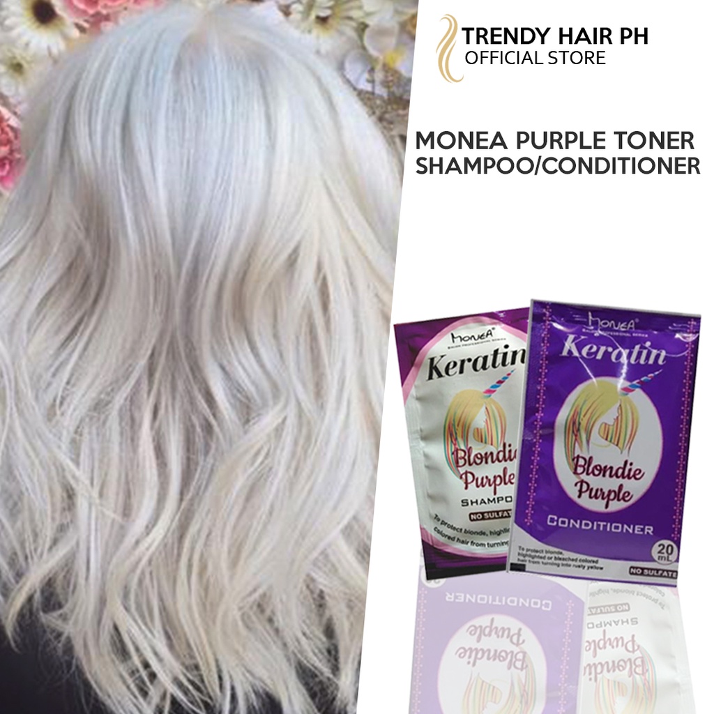 MONEA Keratin Purple Shampoo OR Conditioner (Tones Brassy/Bleached Hair ...