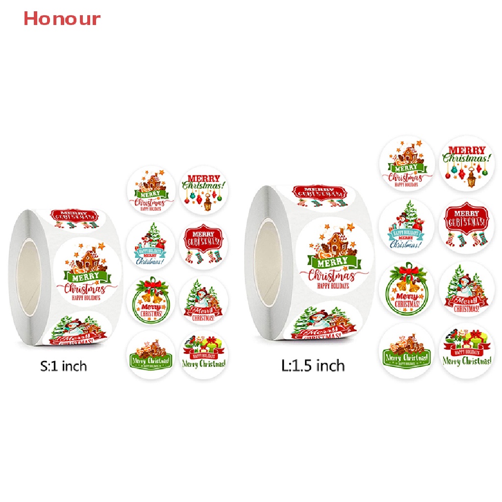 [Honour] 500Pcs Merry Christmas Stickers Cute Animals Snowman Trees ...
