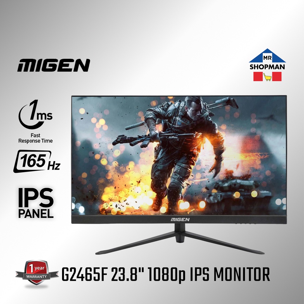 Migen G2465F 24" (23.8") IPS 165Hz 1080P Gaming Monitor | Shopee ...