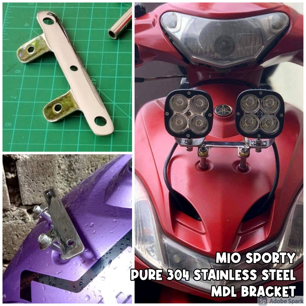 Yamaha Mio Sporty Mini Driving Light MDL Bracket Stainless Steel ...