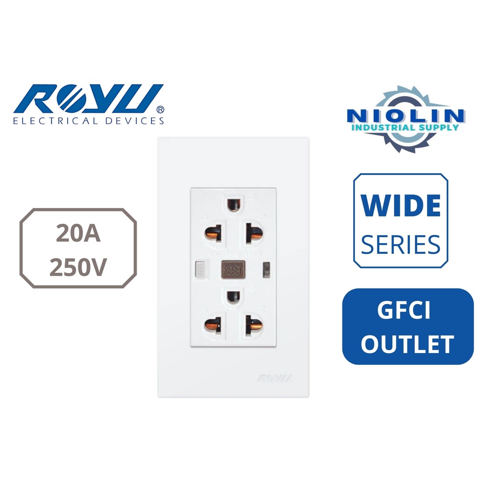 ROYU GFCI Universal Outlet ( 20A, 250V ) | Shopee Philippines