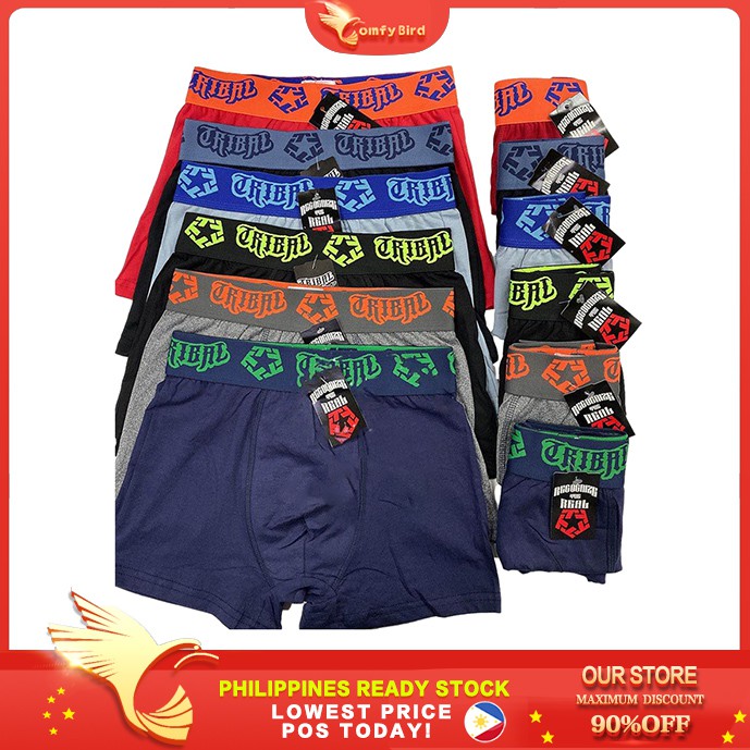 COD underwear Men's spandex plain color boxer briefs 12pcs/pack ...