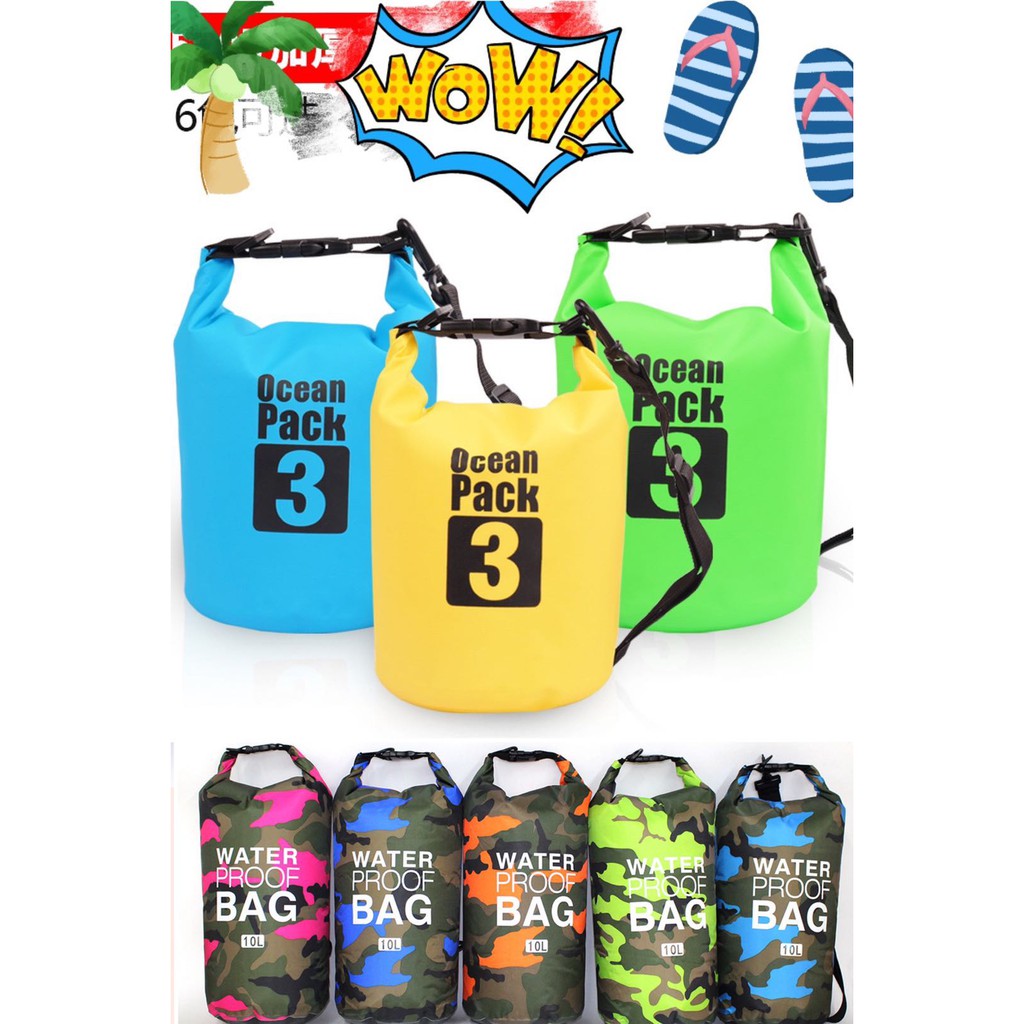 Ocean Pack 3L Dry Bag Waterproof bucket Bag Sling Shoulder Outdoor travel bag | Shopee Philippines