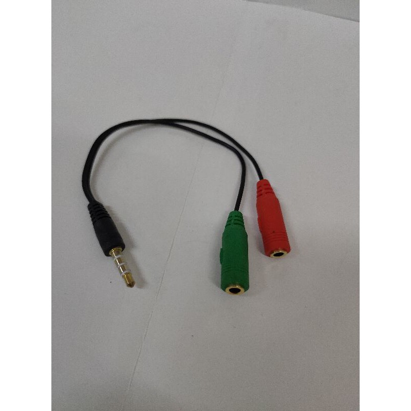 Audio Splitter Cable Red and Green | Shopee Philippines