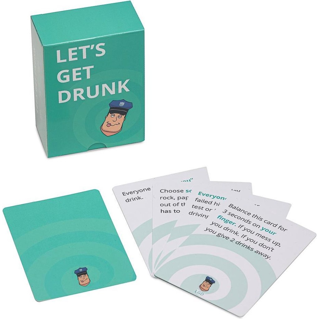 Drinking Game Lets Get Drunk Card Game Fun Adult Drinking Game