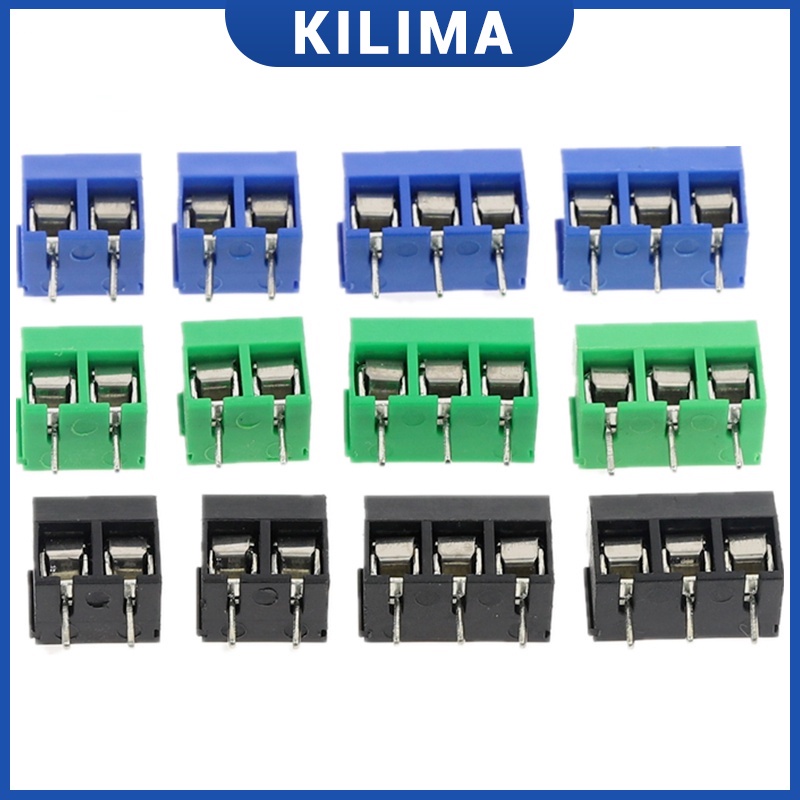 10Pcs KF301- 2P Screw 5.0mm Terminal Block 2 Pin 3 Pin Pcb Terminal Block Connector | Shopee ...
