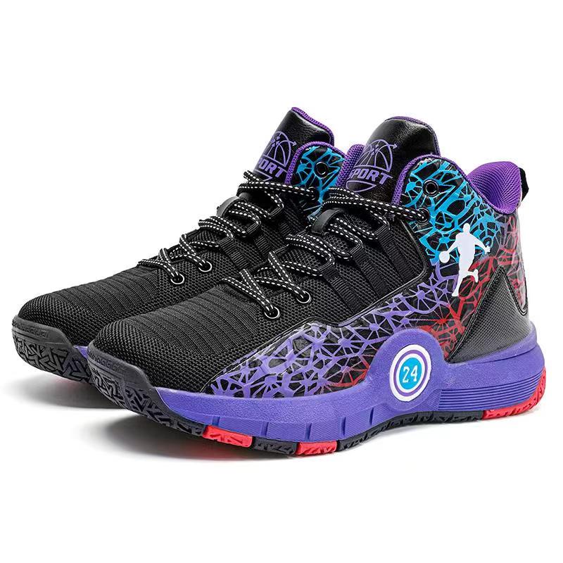 Non-Slip Wearable Sport Shoes High Cut Primary Breathable Basketball ...