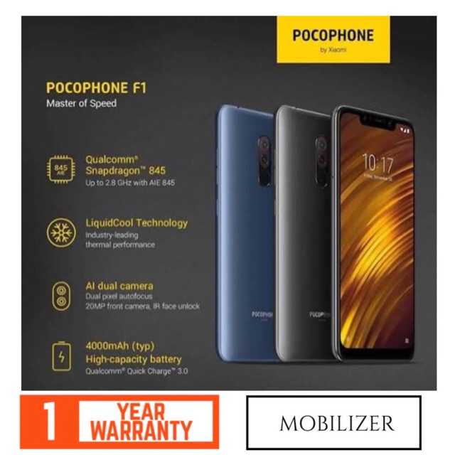 Xiaomi Pocophone F1 Mobile Phone Specifications Prices