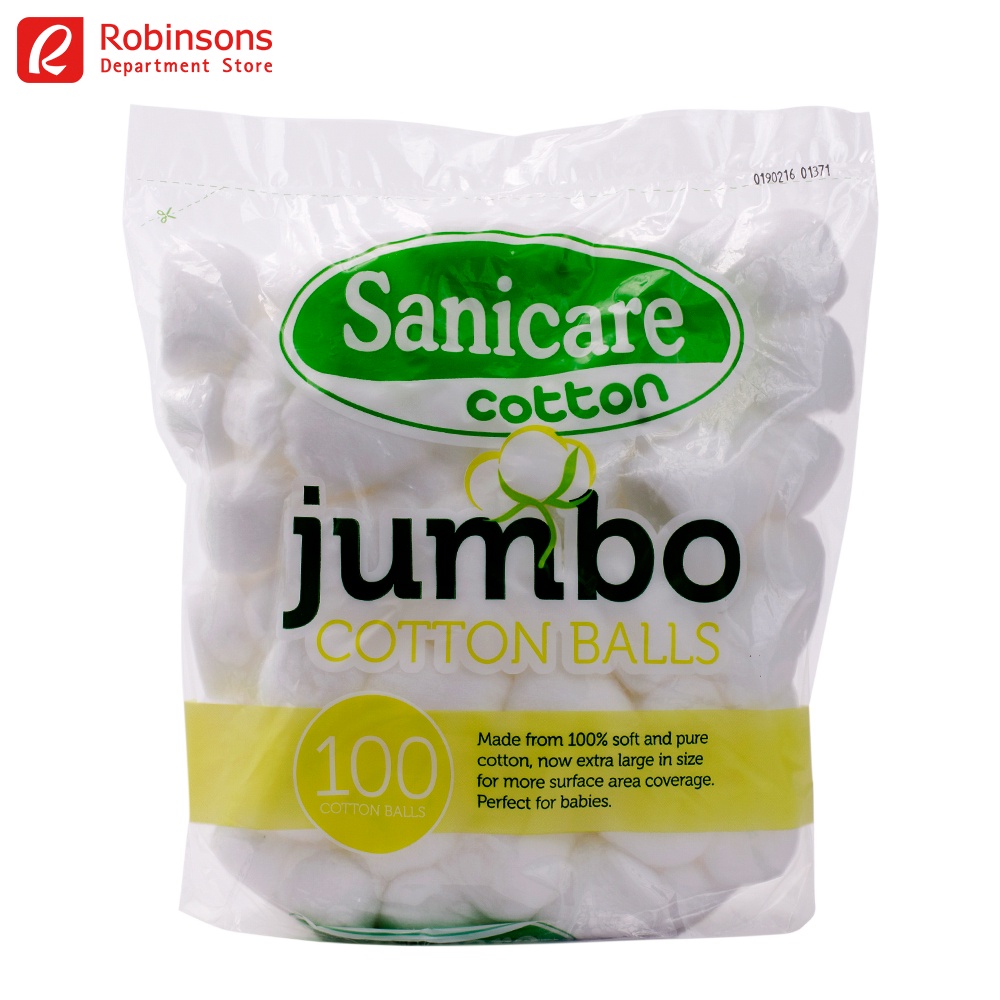 Sanicare Jumbo Cotton Balls 100pcs | Shopee Philippines