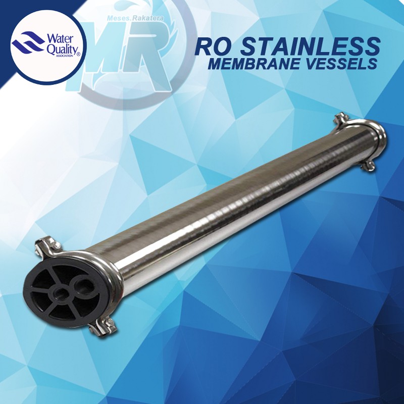 ORIGINAL RO Stainless Housing Membrane Vessel 4 x 40 w/ Plastic End Cap ...