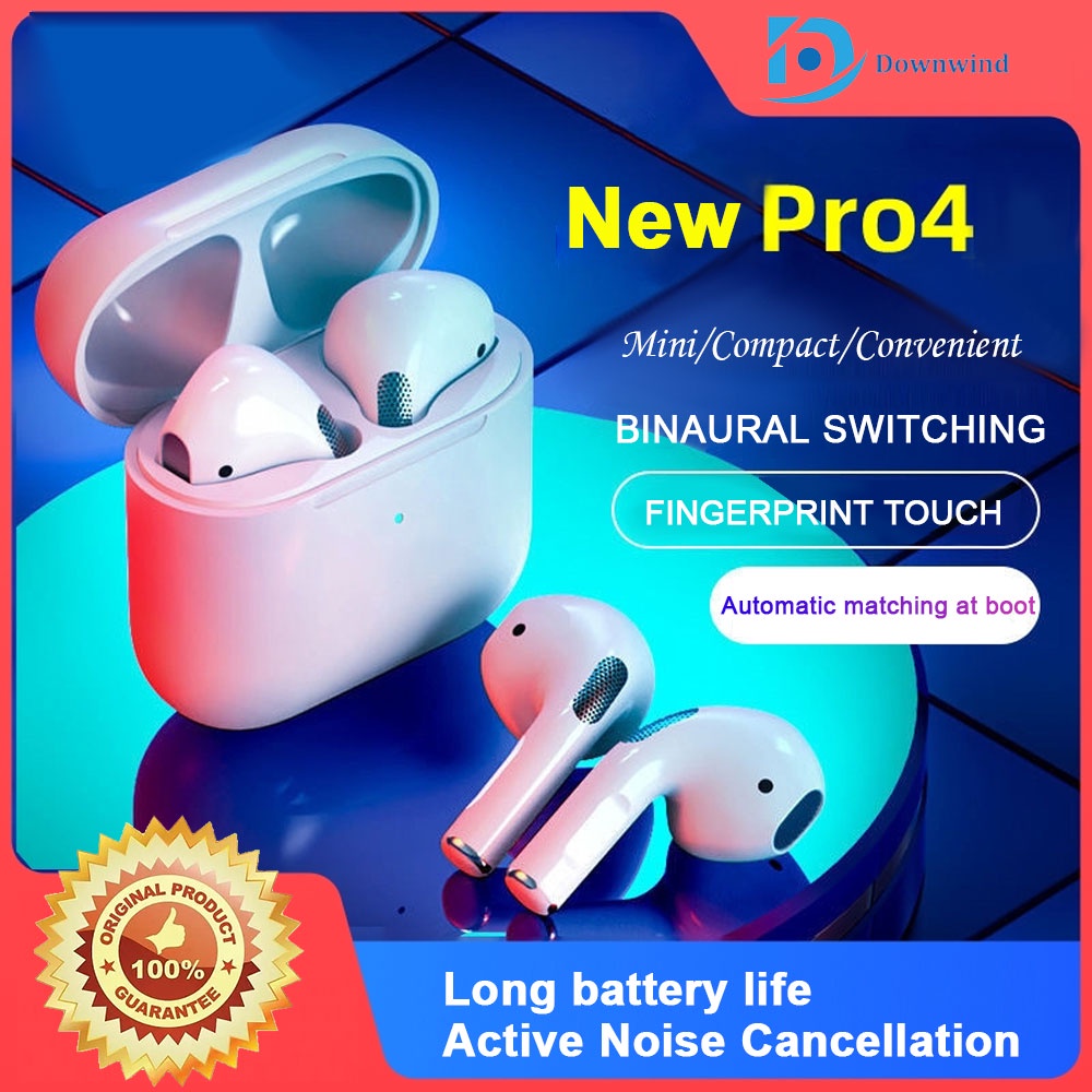 Pro 4 TWS Wireless Earphone Bluetooth 5.1 Headset With Mic Touch ...
