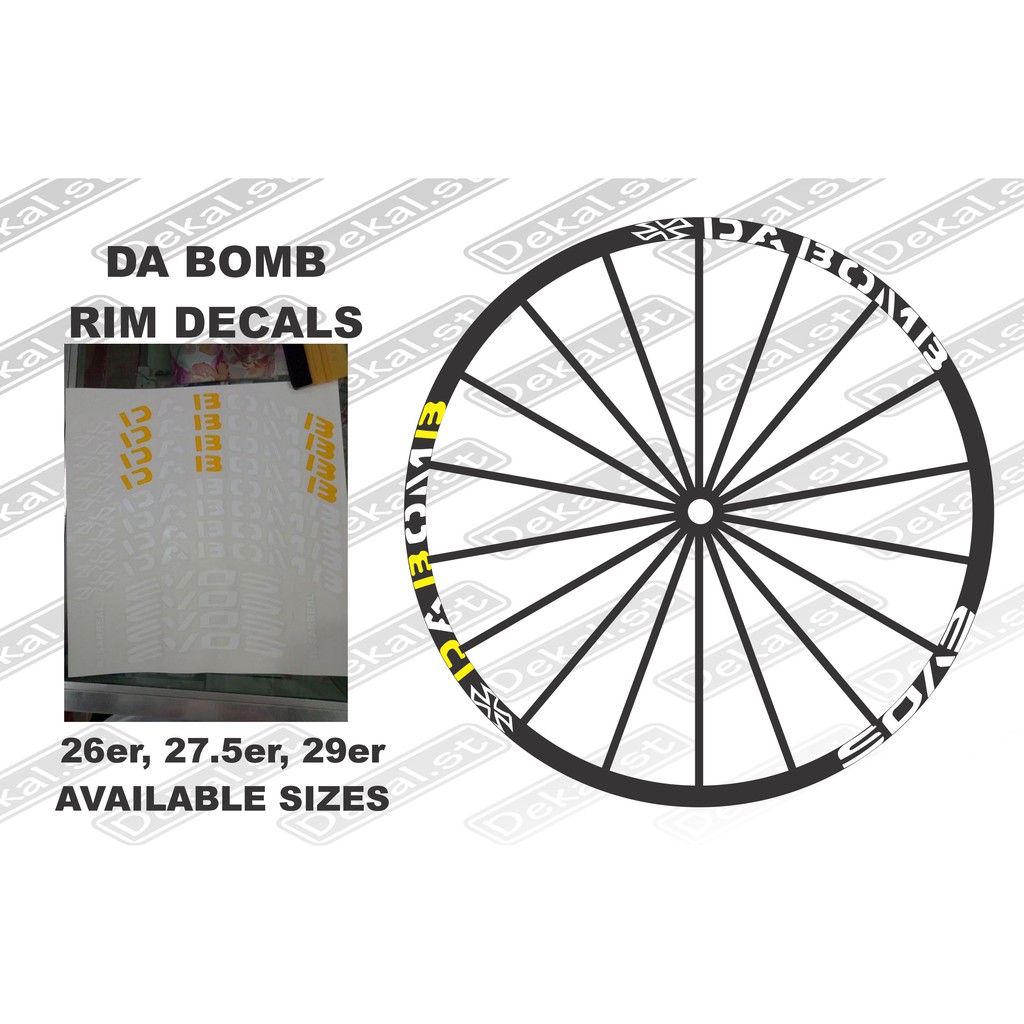 Rim Decals (da bomb cut out sticker) | Shopee Philippines