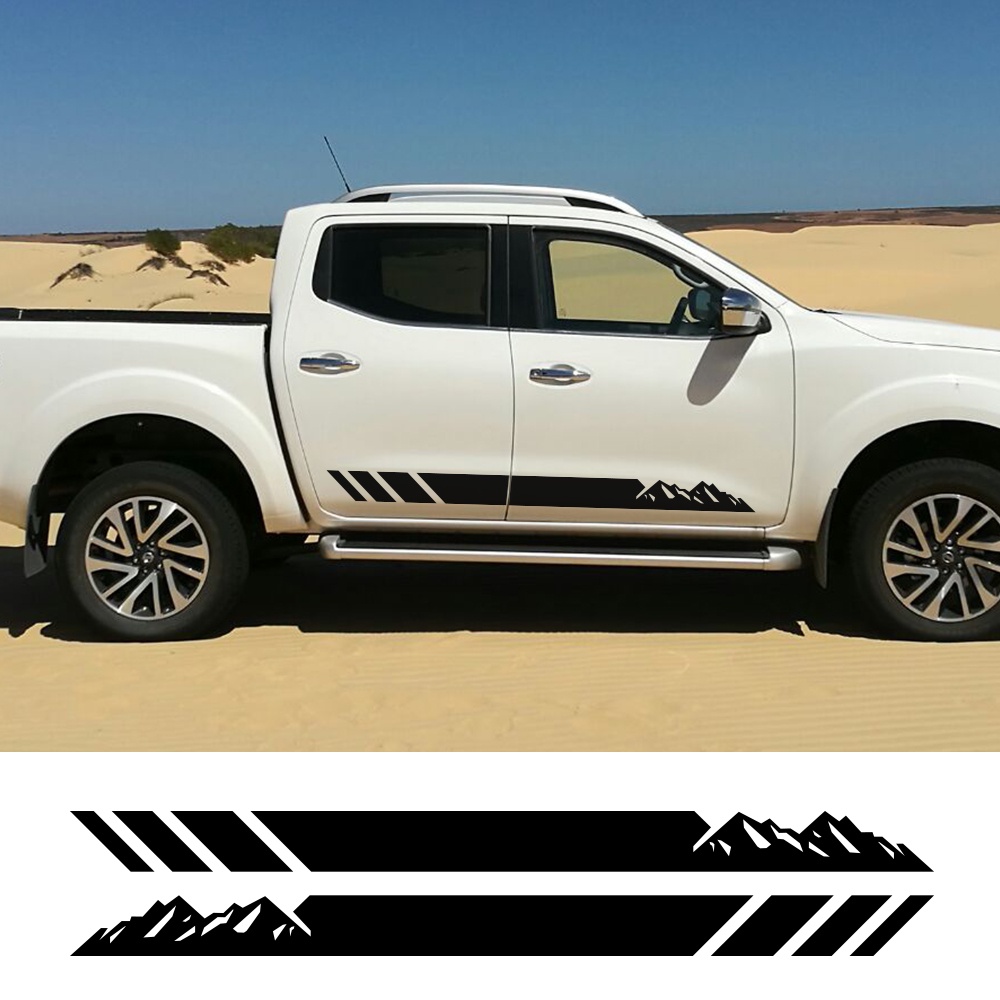 2Pcs Vinyl Auto Car Stickers for Nissan Navara NP300 OFF ROAD Mountain ...