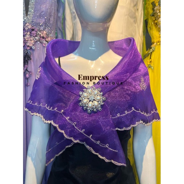 Alampay Filipiniana Shawl W/ BROOCH PIN | Shopee Philippines