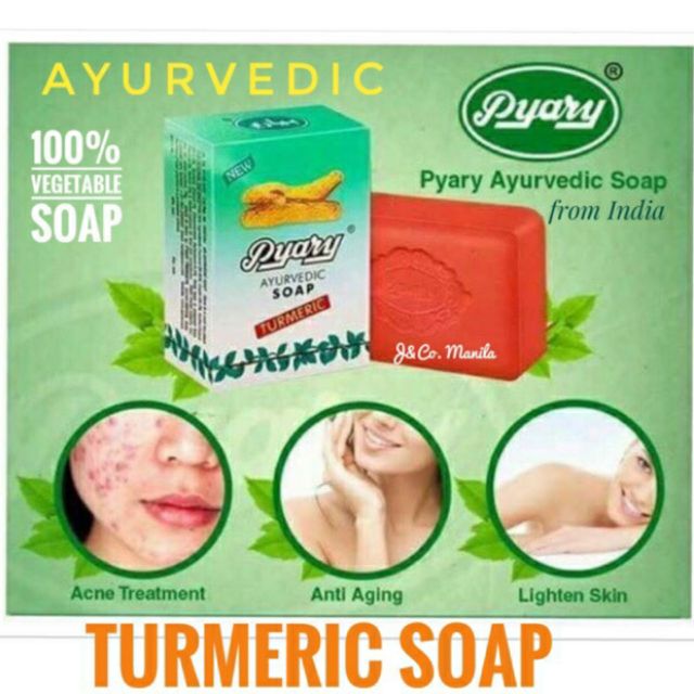 Authentic Pyary Ayurvedic Turmeric Soap Shopee Philippines