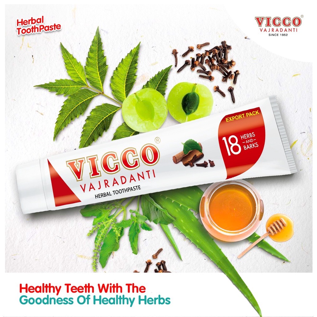 Vicco Herbal Toothpaste 50gram (HALAL Certified, Fluoride Free ...