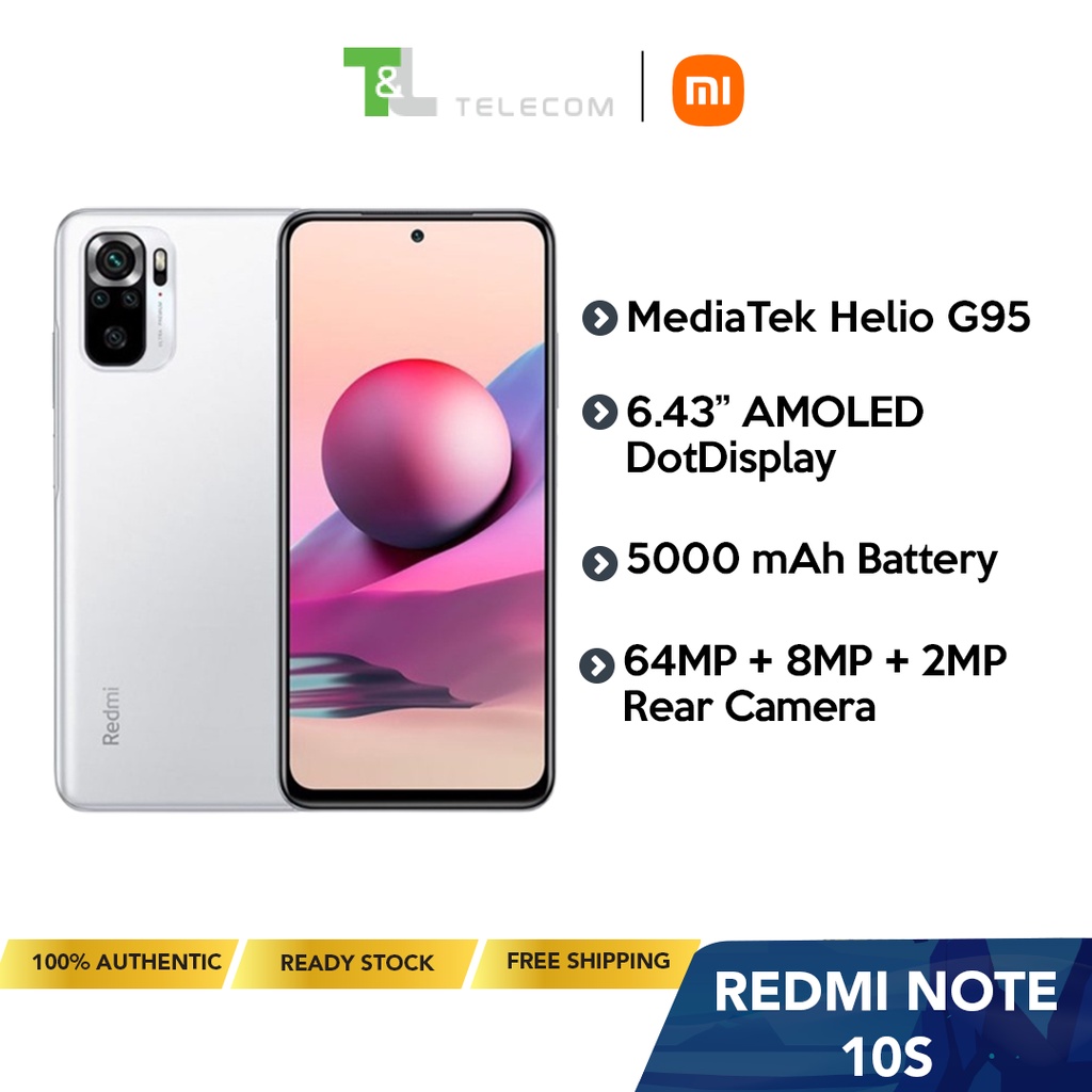 Xiaomi Redmi Note 10S 6GB+64G| 6GB/8GB RAM 128GB | Dual Sim LTE - Free Shipping | Global Version ...